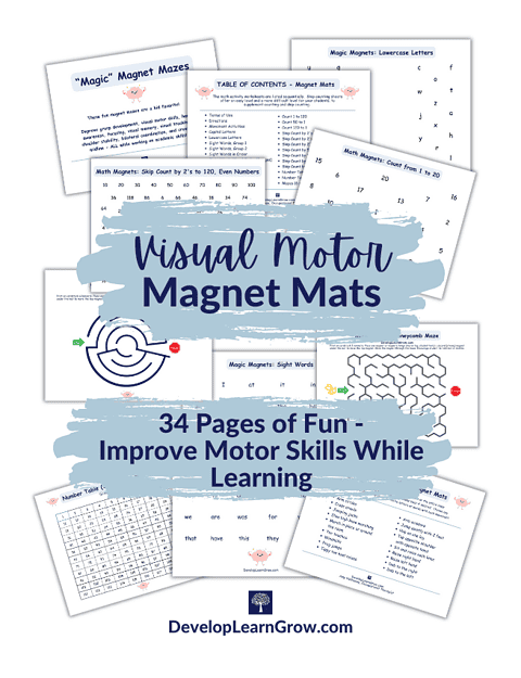 An Easy Visual Motor Activity for Kids Using Magnets - DEVELOP LEARN GROW